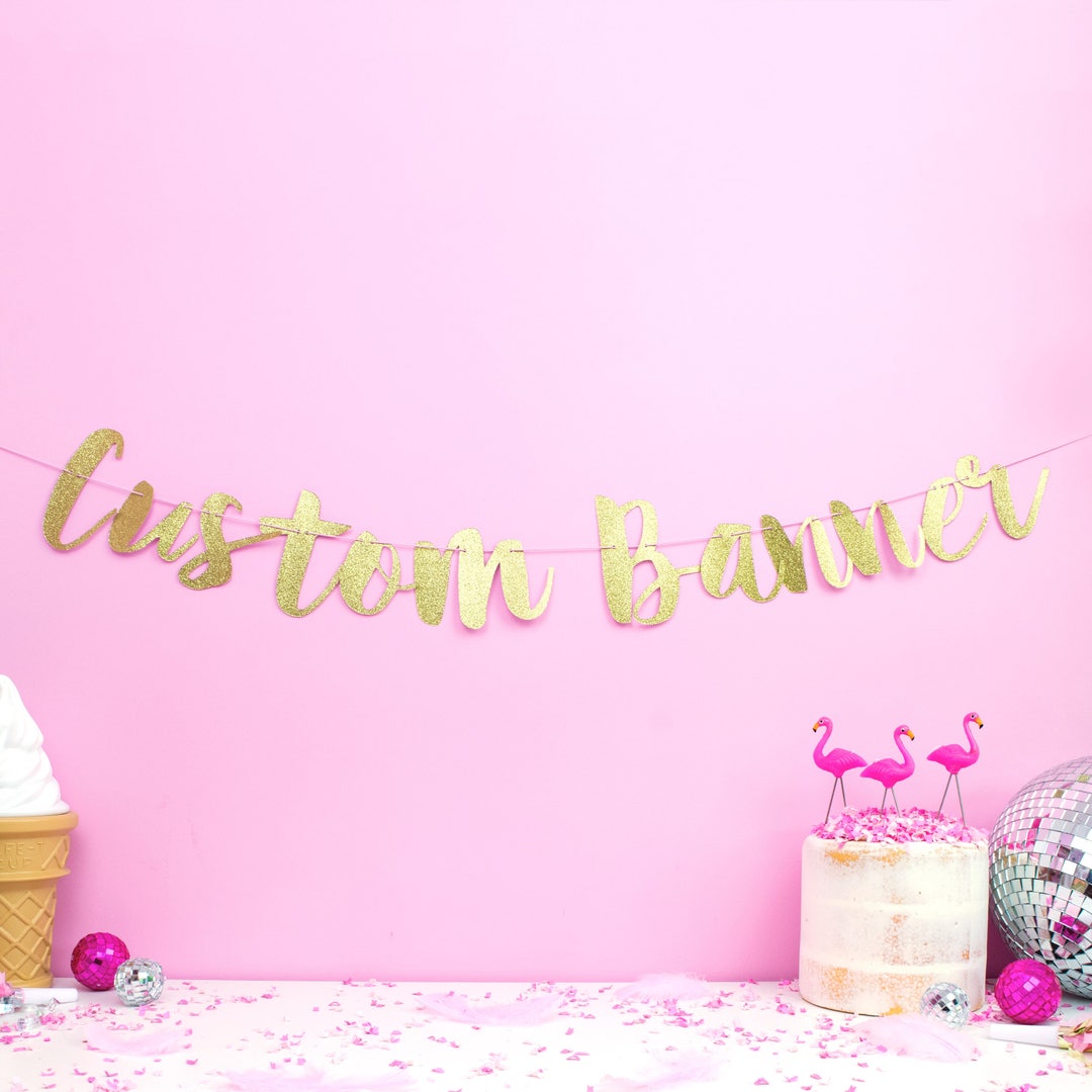 Custom Script Wedding Banner - Etsy