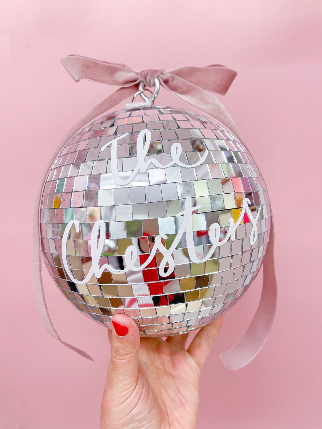 Personalised 20cm Disco Ball With Custom Vinyl Lettering for Weddings ...