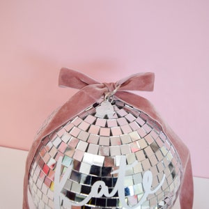 Personalised Disco Ball - Vinyl Lettering - Birthday Disco Ball - Disco ...