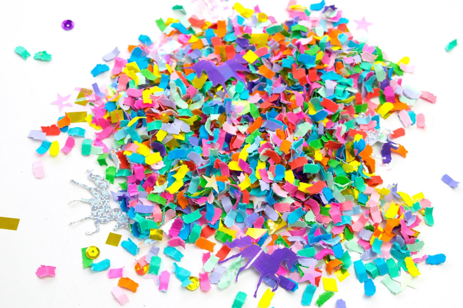 Unicorn Confetti Mix Bright Rainbow Confetti for Weddings - Etsy