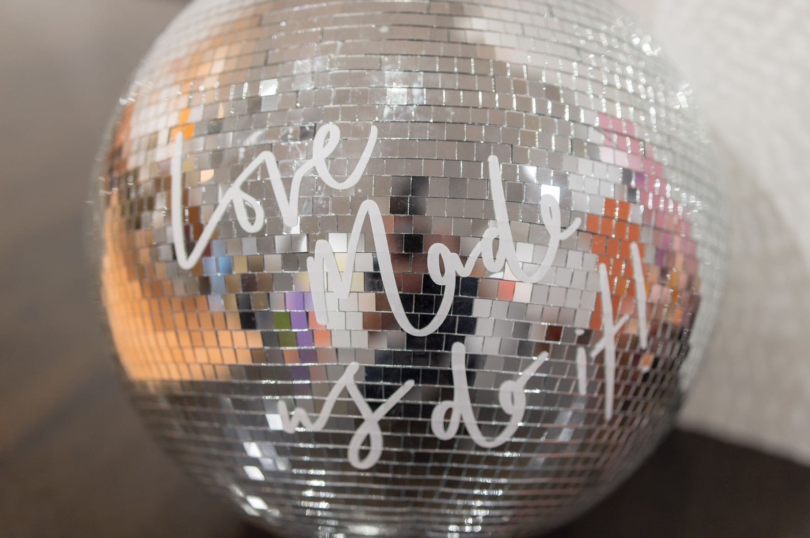 Personalised Disco Ball Vinyl Lettering Birthday Disco - Etsy