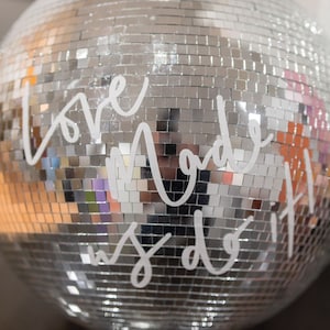 Personalised Disco Ball - Vinyl Lettering - Birthday Disco Ball - Disco ...