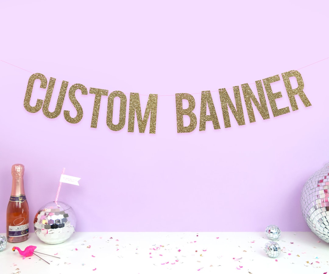 Custom Party Banner – Wedding Decor - Personalised Letter Banner ...