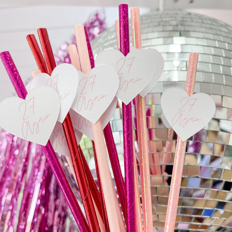 Heart Shaped Drinking Straws - Etsy