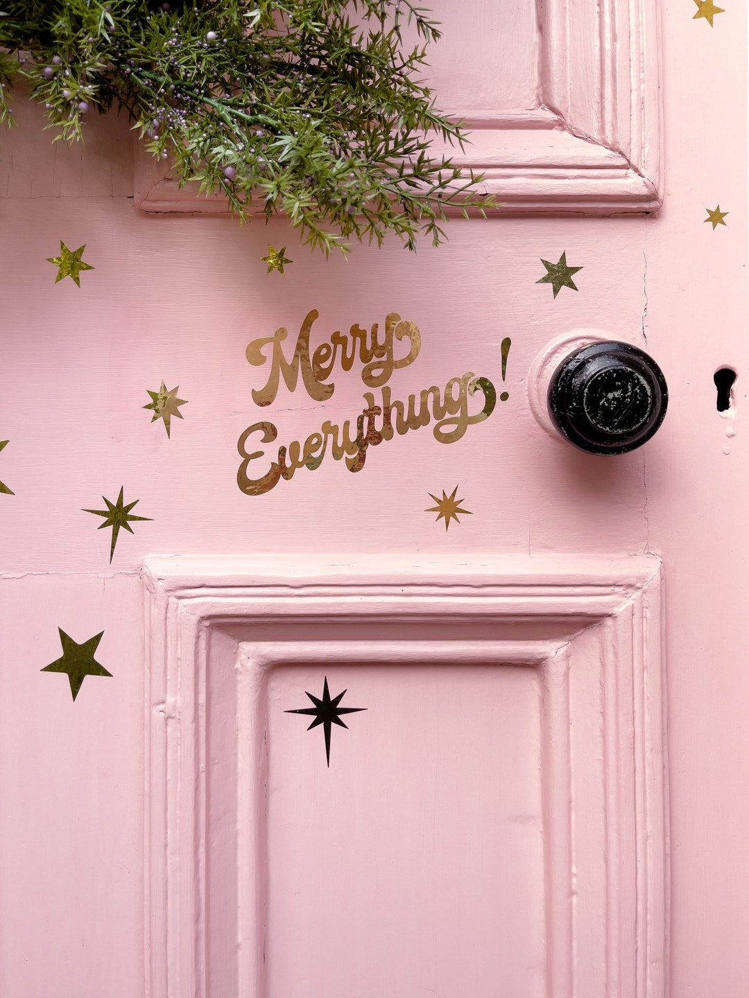 Merry Everything Christmas Door Sticker - Etsy