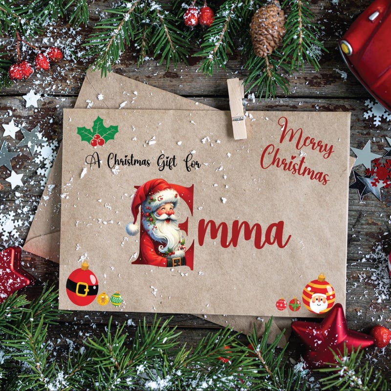 Secret Santa Cash Card - Etsy UK