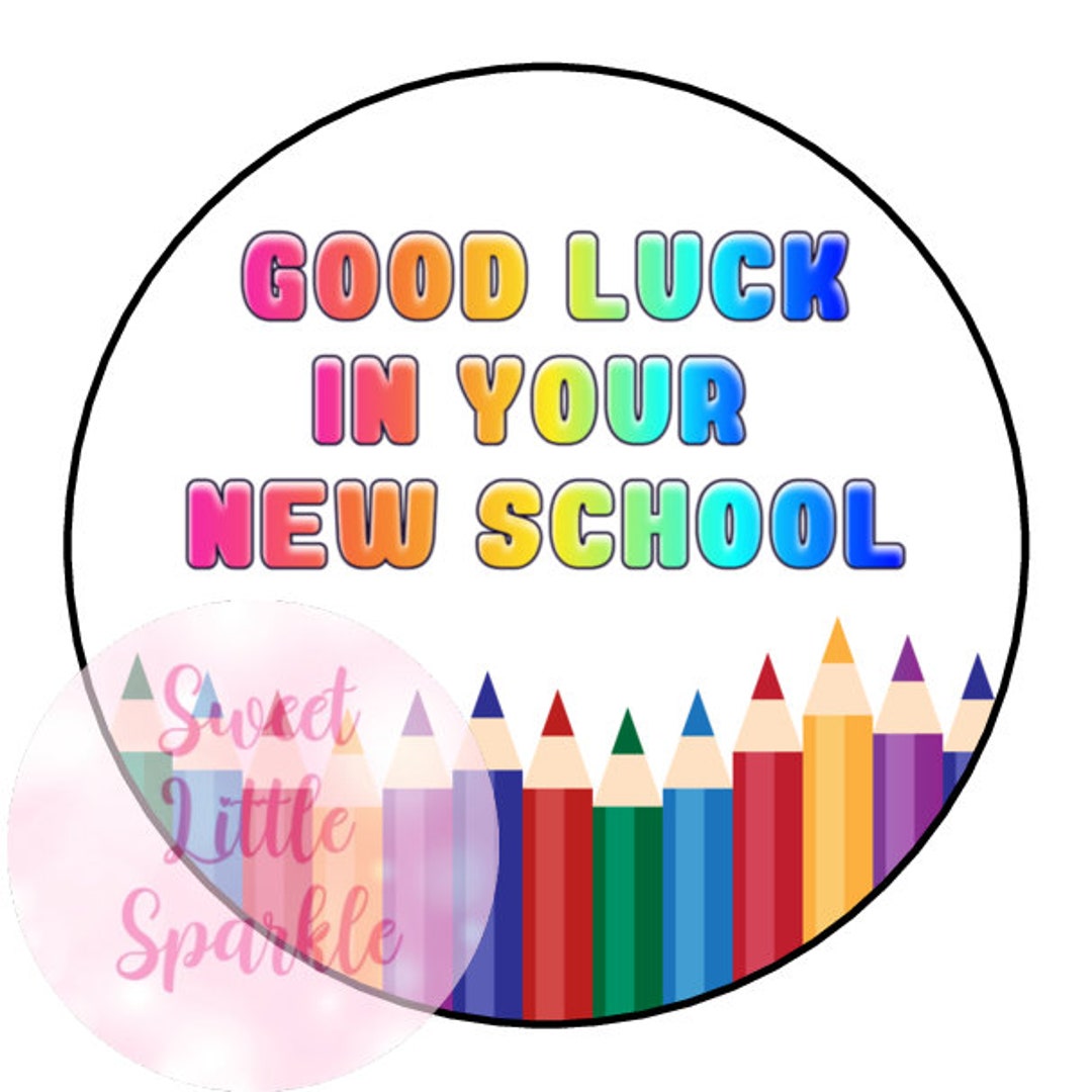 Good Luck in Your New School Teacher Student Kid Stickers Labels Sweet ...