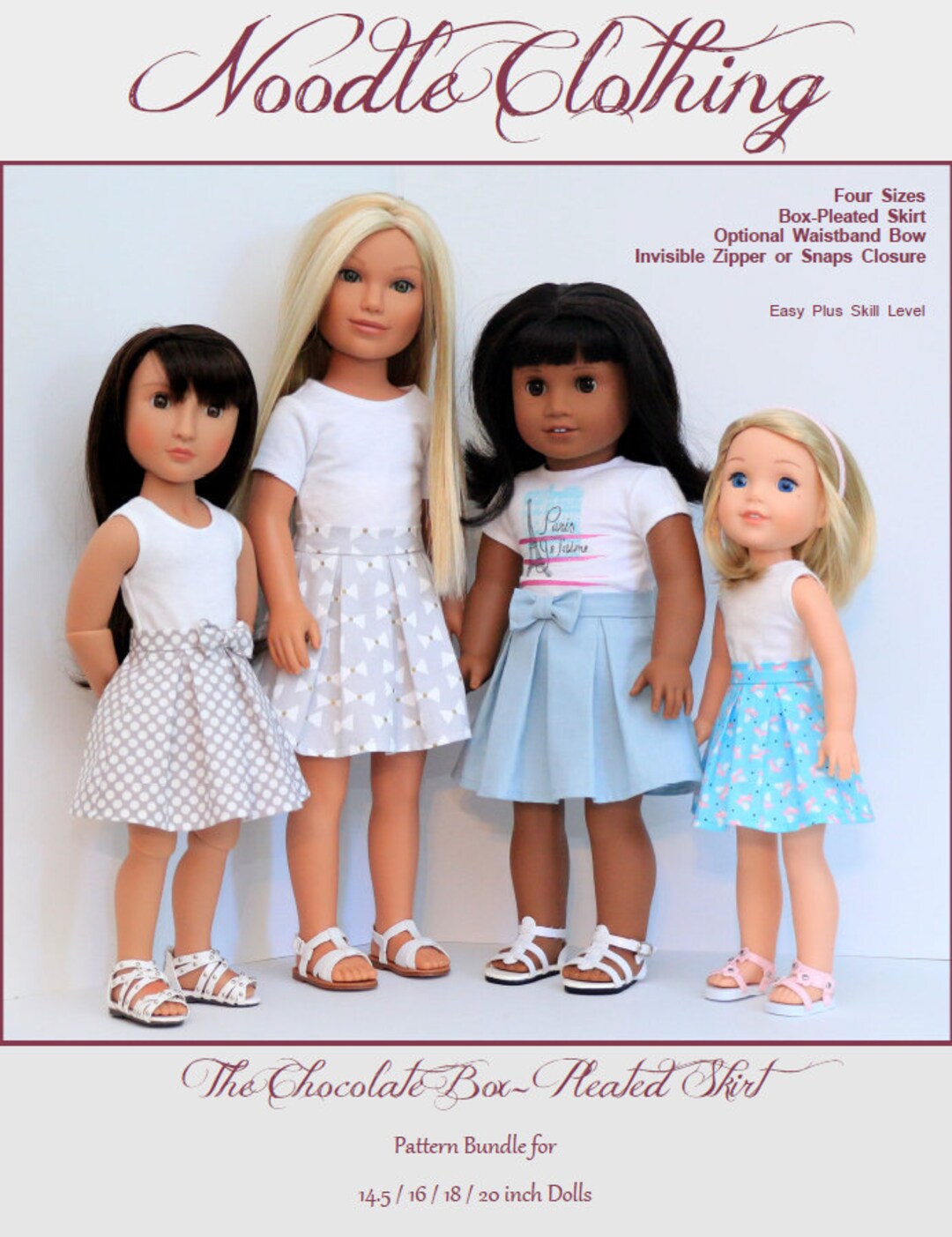 PDF Doll Clothing Pattern Noodle Clothing Chocolate - Etsy Australia
