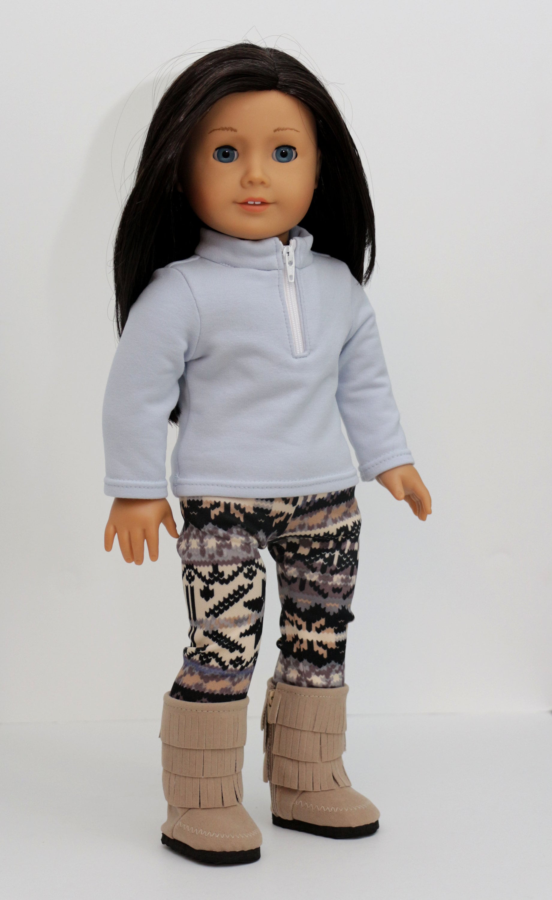 PDF Doll Clothes Pattern - Noodle Clothing - Half Zip Prince Pullover ...