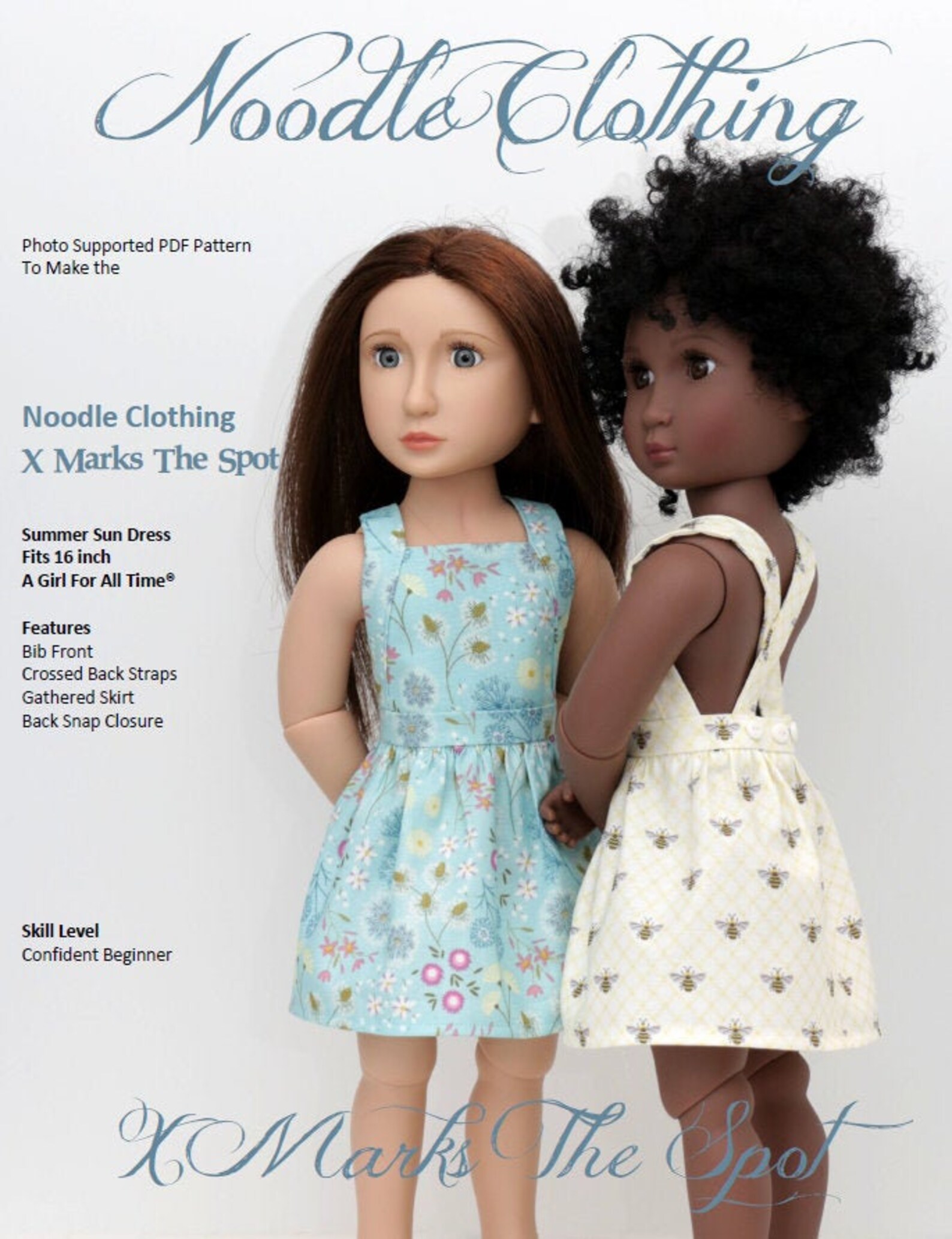 PDF Doll Clothes Pattern - Noodle Clothing "x Marks the Spot" Summer ...