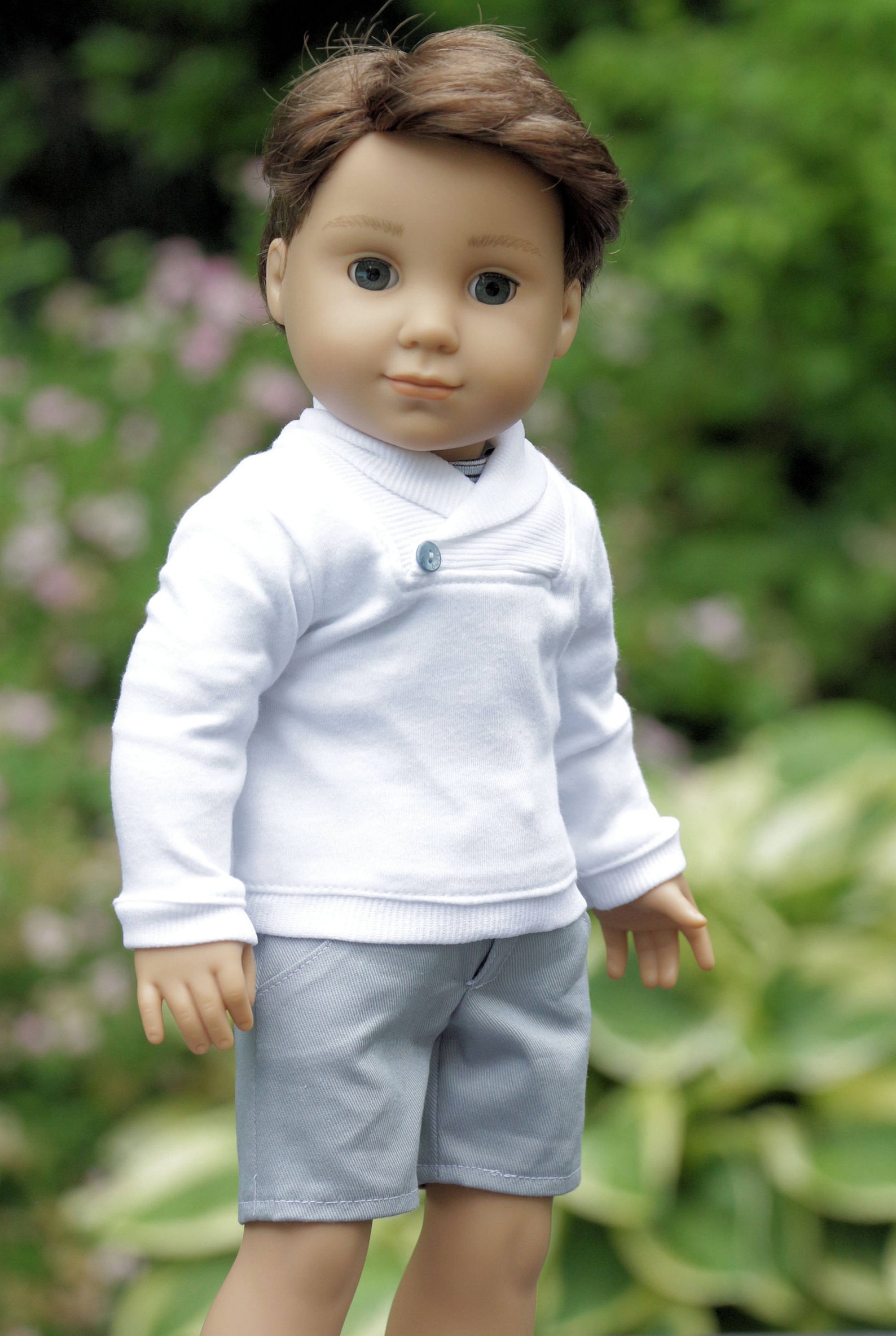 18 Inch Boy Doll Clothes PDF Pattern. Noodle Clothing "shawl Collar ...