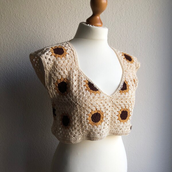 Sunflower Crop Top - Etsy