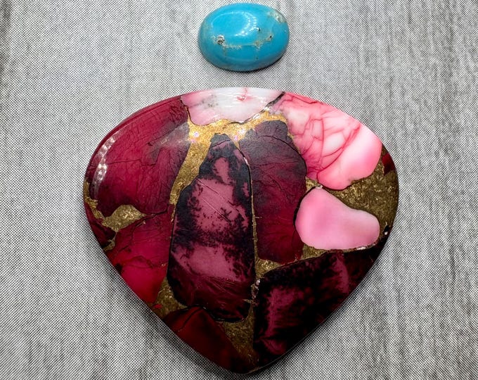 Red Mohave Turquoise. US Seller. Red Dahlia Rose Turquoise Cabochon ...