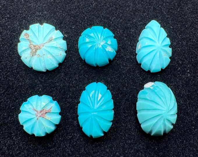 Arizona Carved Turquoise. US Seller. Hand Carved Turquoise Cabochons ...