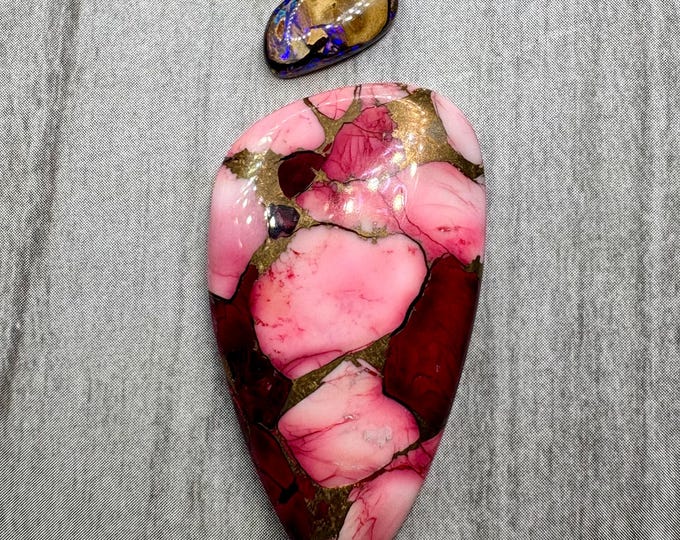 Red Mohave Turquoise & Australian Boulder Opal. US Seller. Red Dahlia ...