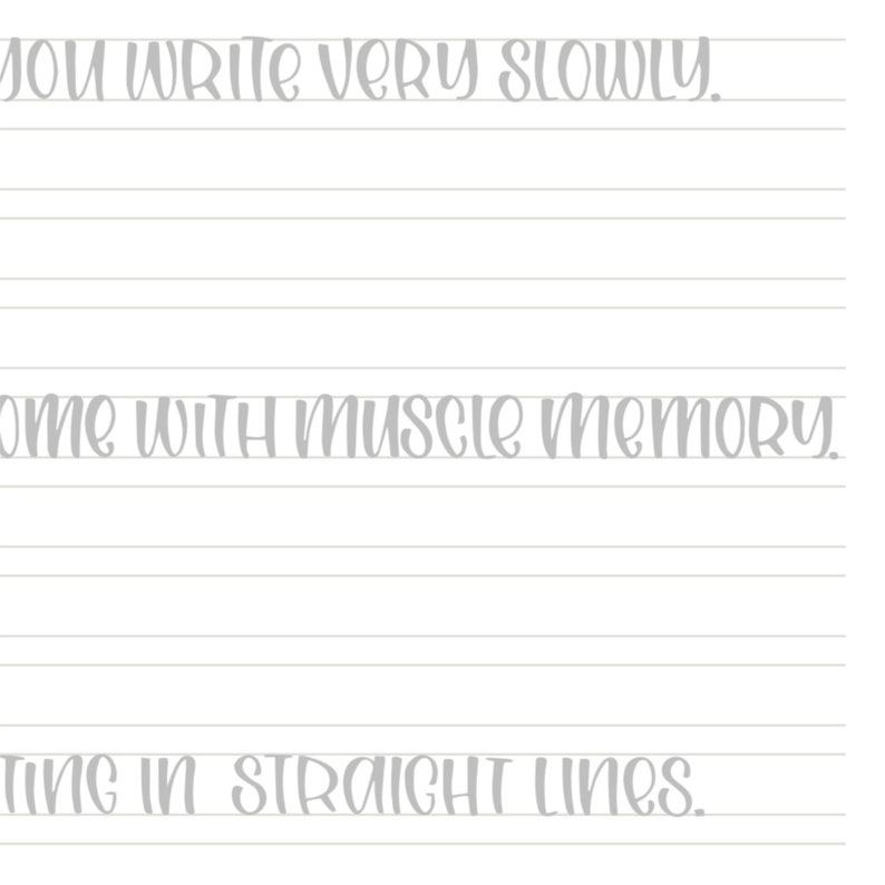 Brush Print Lettering Guide - Lettering Workbook - Traceable Workbook ...