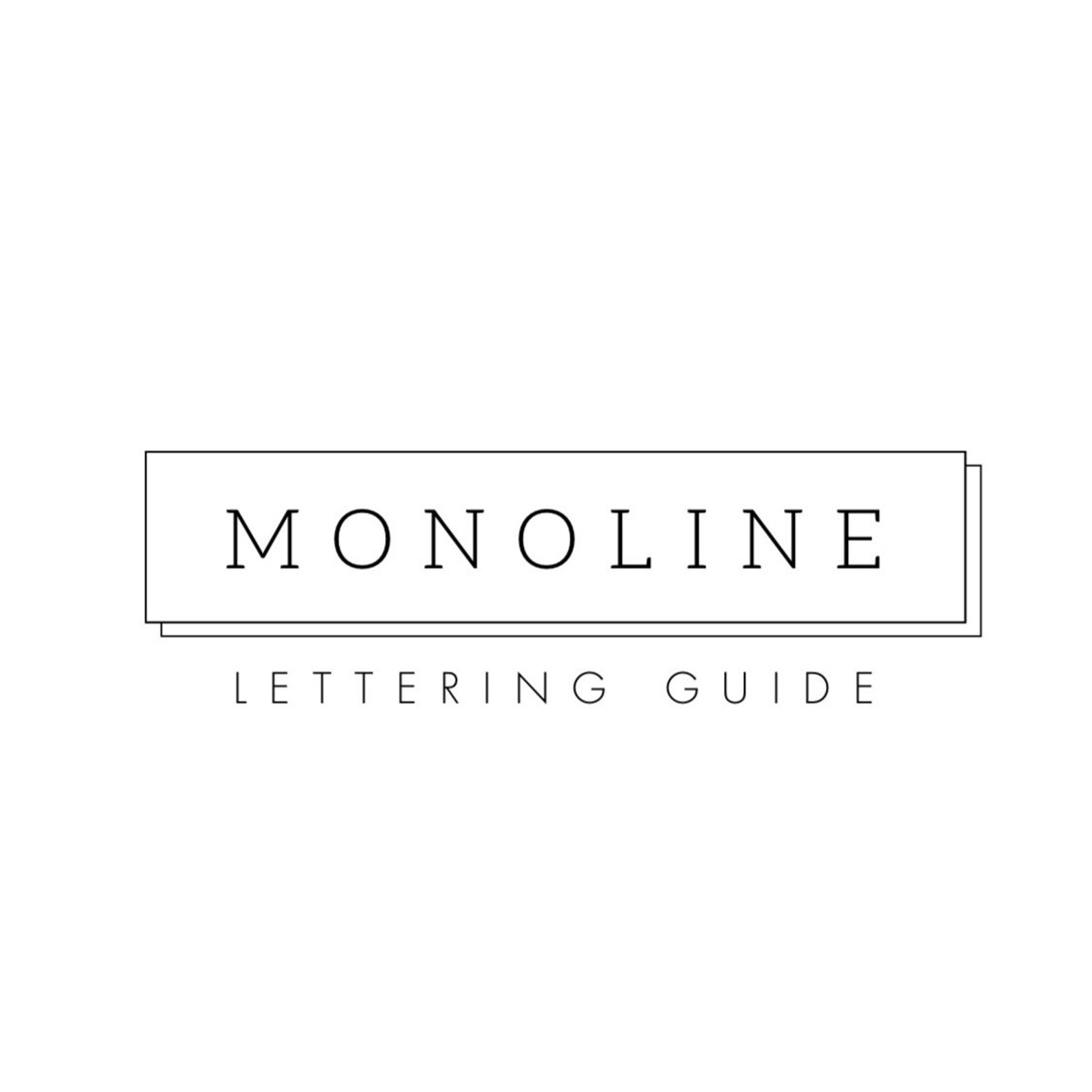 Monoline Lettering Guide Lettering Workbook Calligraphy - Etsy
