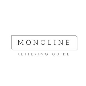 Monoline Lettering Guide - Lettering Workbook - Calligraphy Workbook ...