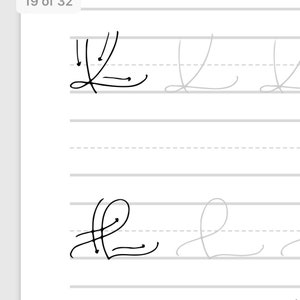 Monoline Lettering Guide - Lettering Workbook - Calligraphy Workbook ...