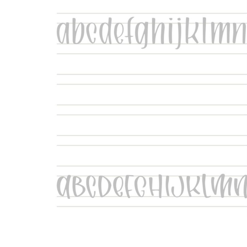 Brush Print Lettering Guide Lettering Workbook Traceable - Etsy