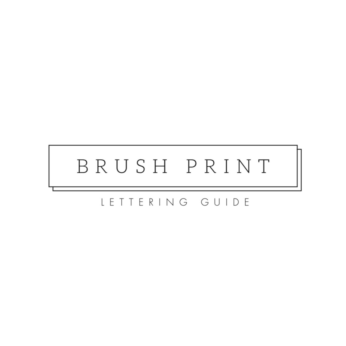 Brush Print Lettering Guide - Lettering Workbook - Traceable Workbook ...