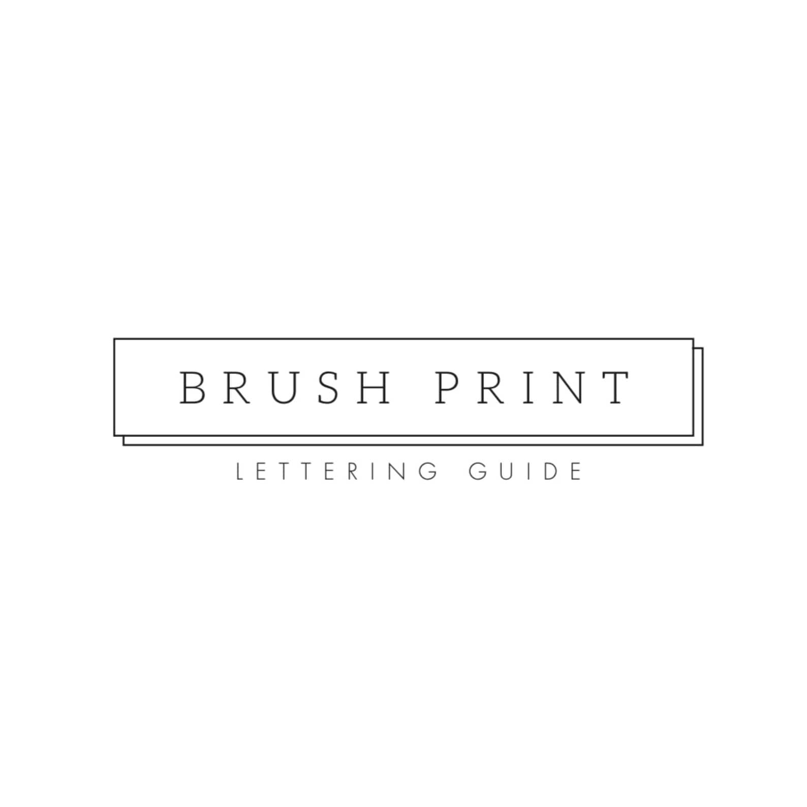 Brush Print Lettering Guide Lettering Workbook Traceable - Etsy