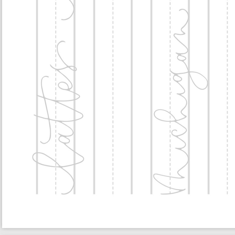 Monoline Lettering Guide Lettering Workbook Calligraphy | Etsy