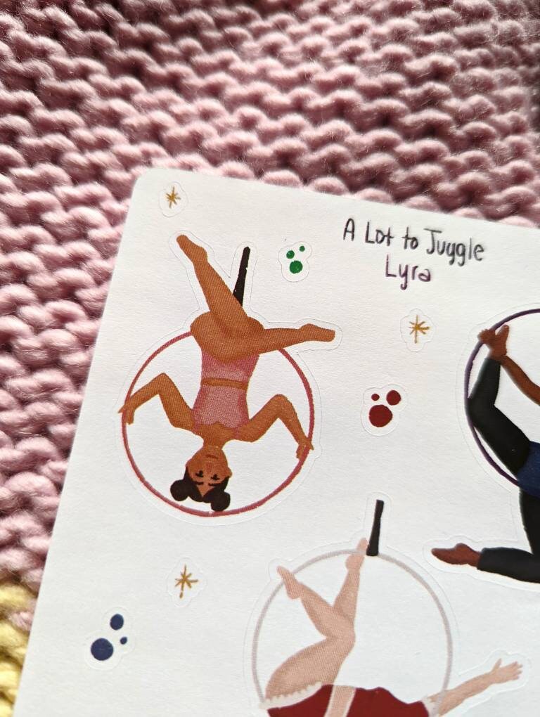 Lyra Stickers Circus/aerial Planner Stickers Illustrated - Etsy
