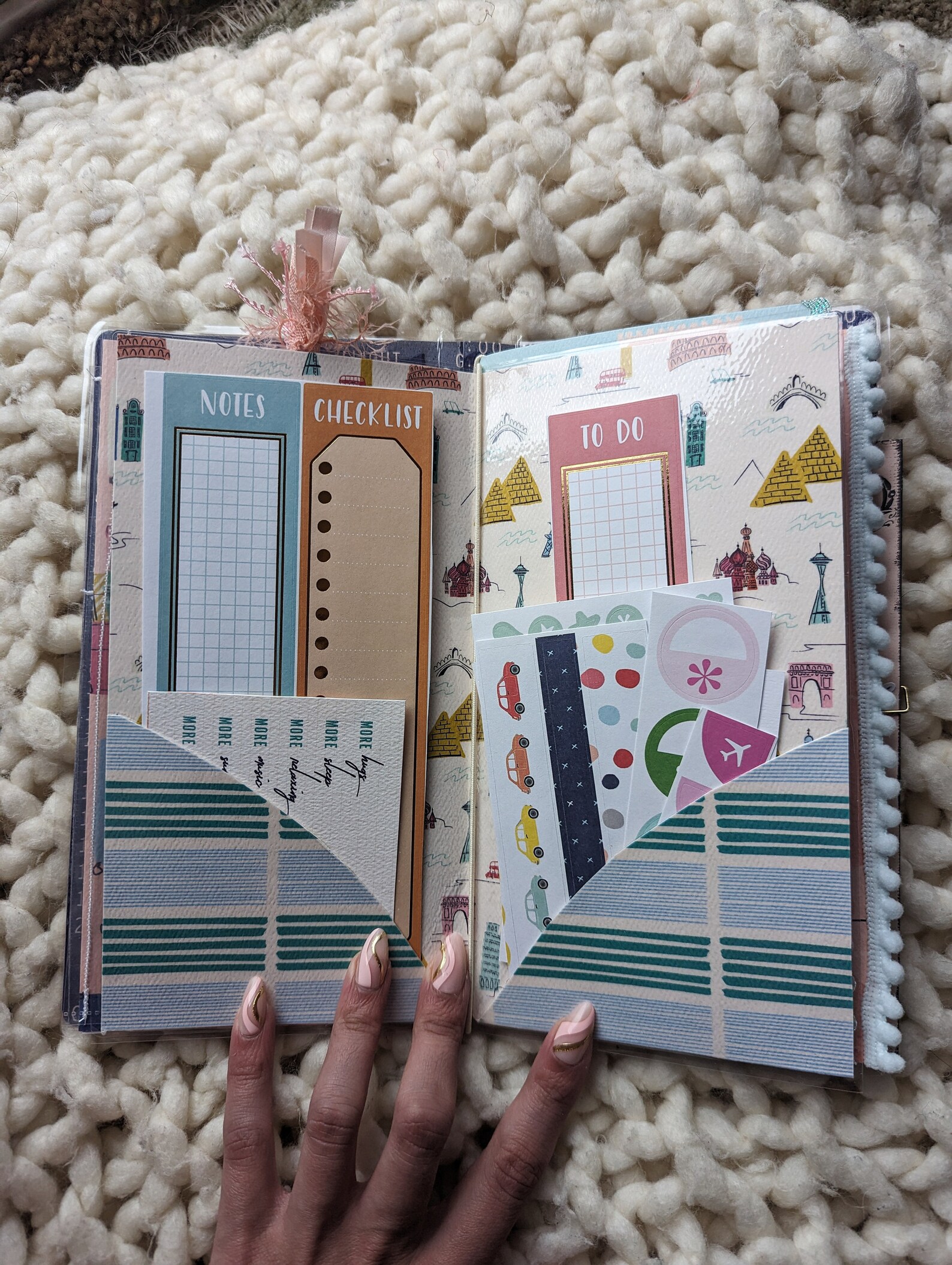 Large Traveler's Notebook | Travel Tags Planner/dot Grid Journal ...