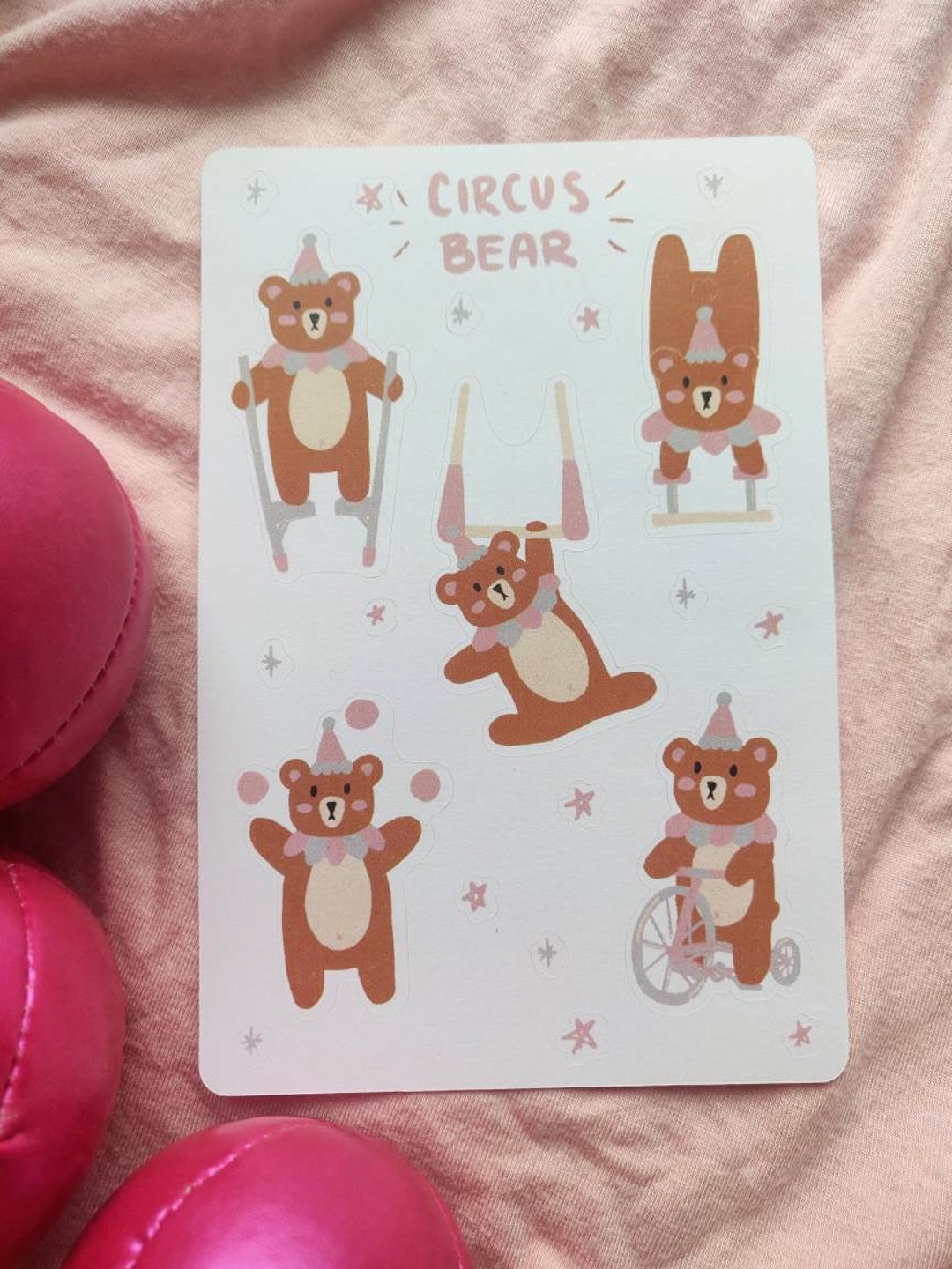 Circus Bear Circus Artist | Circus Stickers | Planner Stickers ...