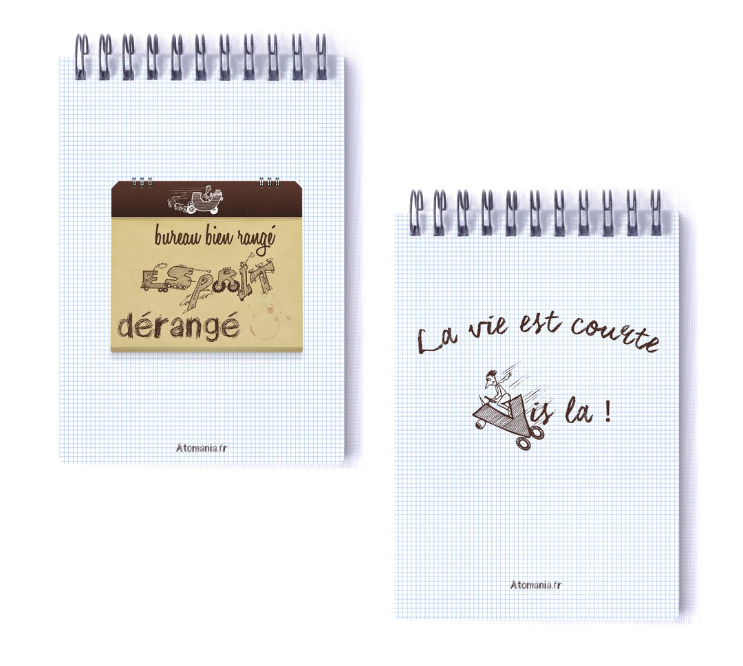 Atomania Spiral Notebook: Tidy Desk, Deranged Mind, 10.5 X 14.5 Cm ...