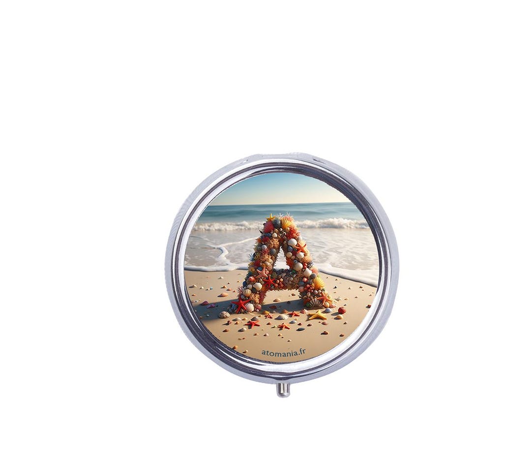 Atomania Pocket Ashtray, Shells and Starfish Design, Silver Metal, 5 Cm ...