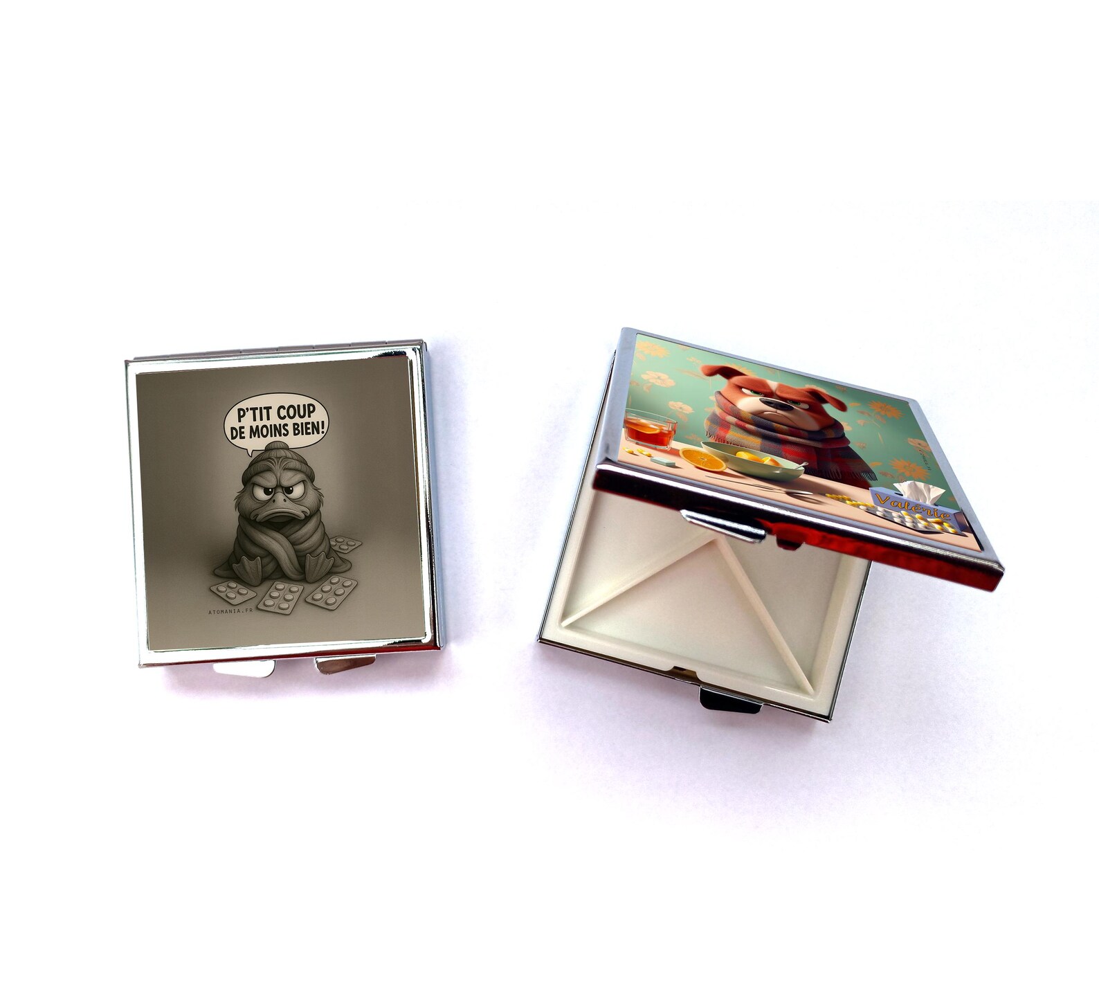 Funny Metal Pill Box Grumpy Duck Handmade in France Unique Gift Idea ...