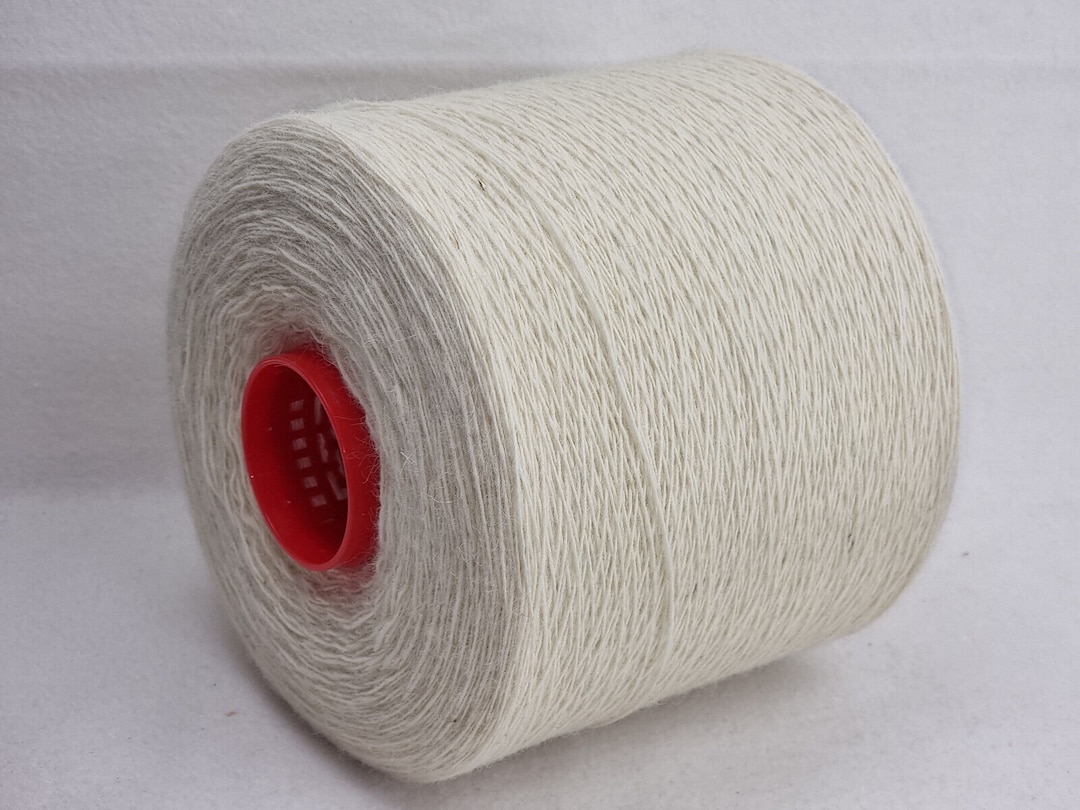 1 Kg Yarn Bobbin Raw White Nm 4,6 100% Wool Cone Yarn Wool White ...