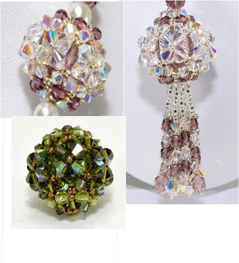 Sparkly Beaded Bead Using Swarovski Bicones and Czech - Etsy