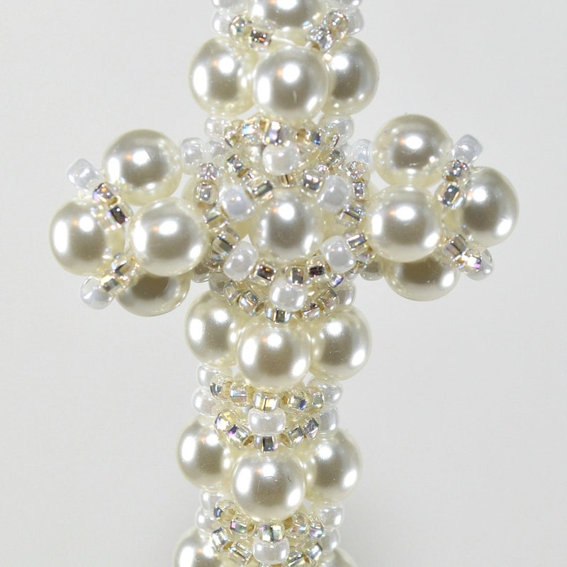 Pearl Cross Necklace - Etsy