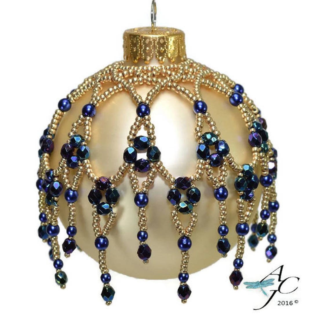 Easy Beaded Ornament Dripping With Swarovski Bicones or Czech Fire ...