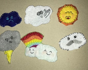 Christmas Felt Finger Puppets Set of 5 or Set of 10 | Etsy