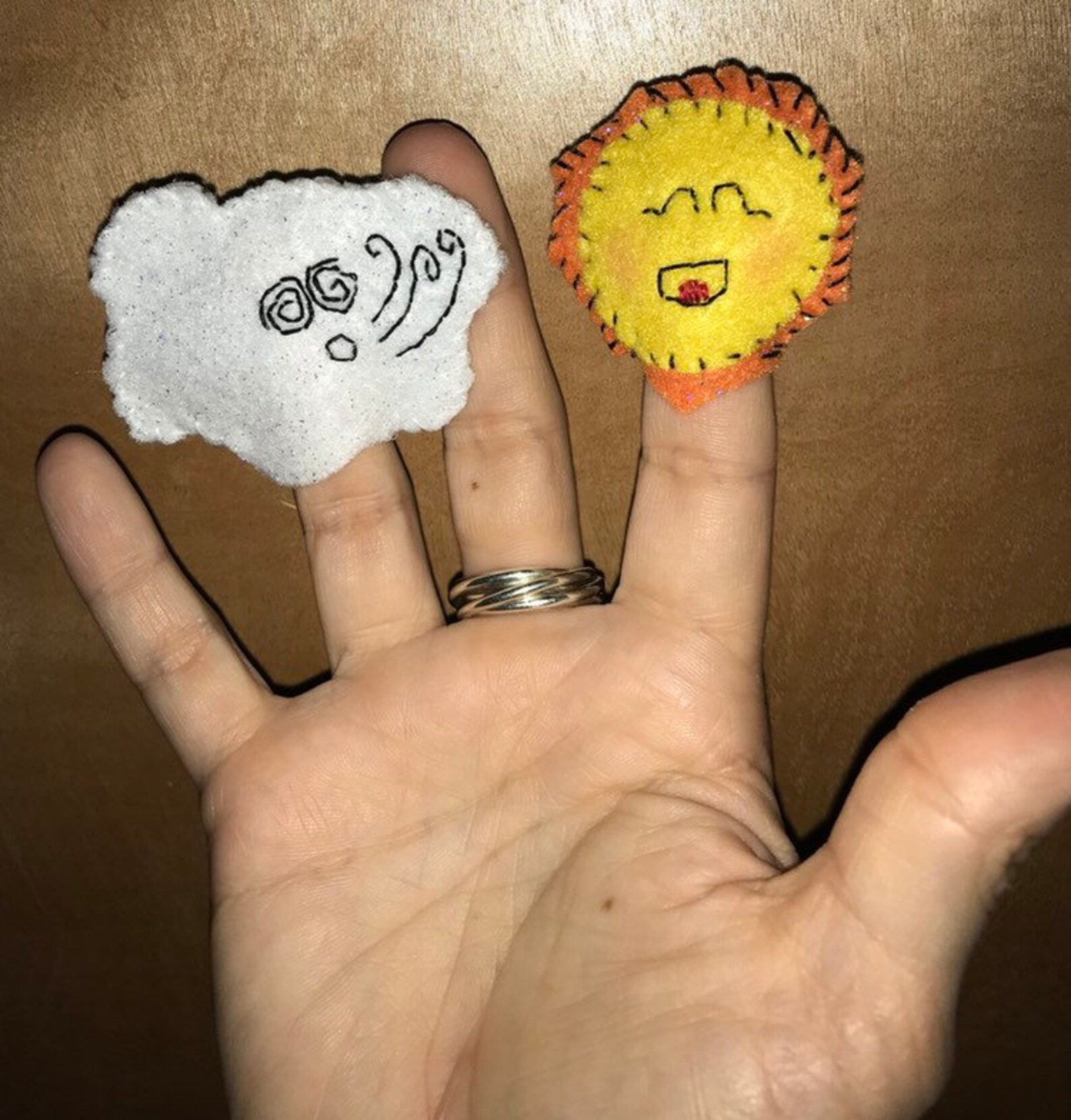 Weather Inspired Felt Finger Puppets ~ Set of 6 - Etsy