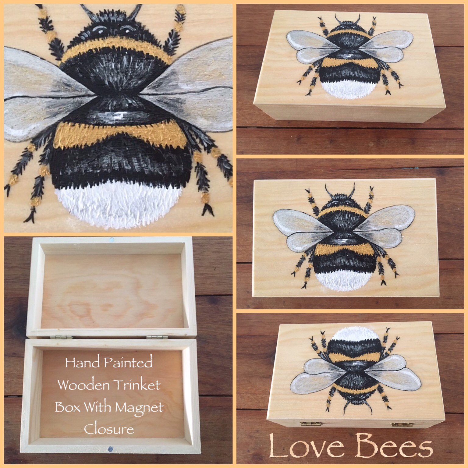 Love Bees Bumblebee Trinket Box *choice of 5 - Etsy UK