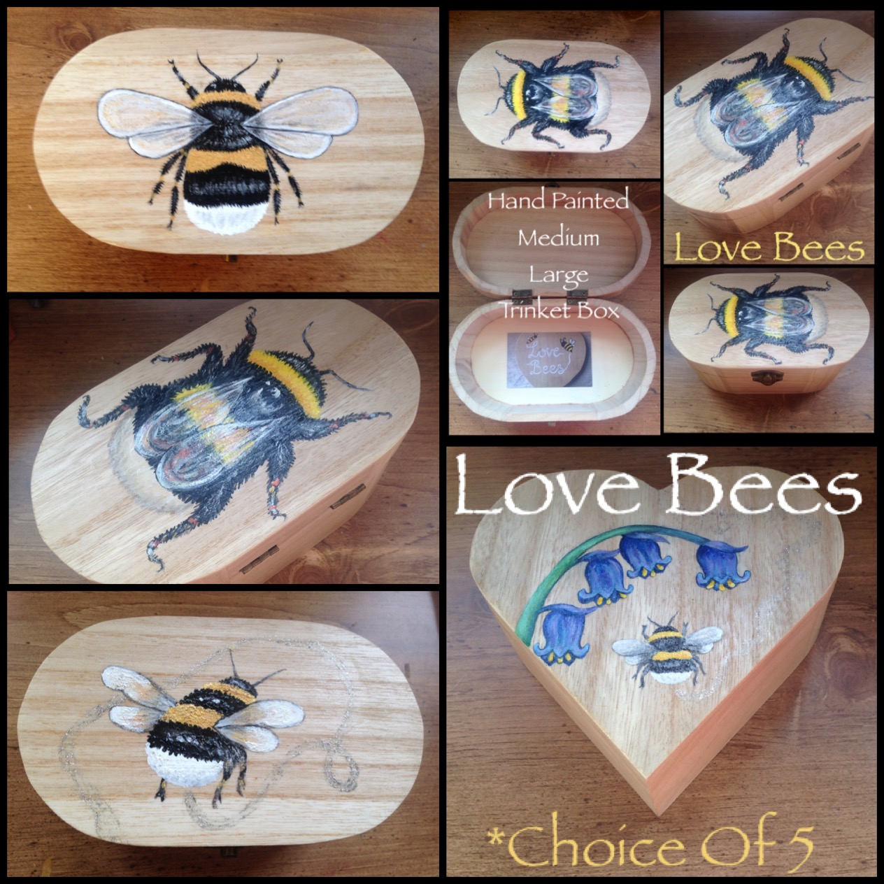 Love Bees Bumblebee Trinket Box choice of 5 - Etsy UK