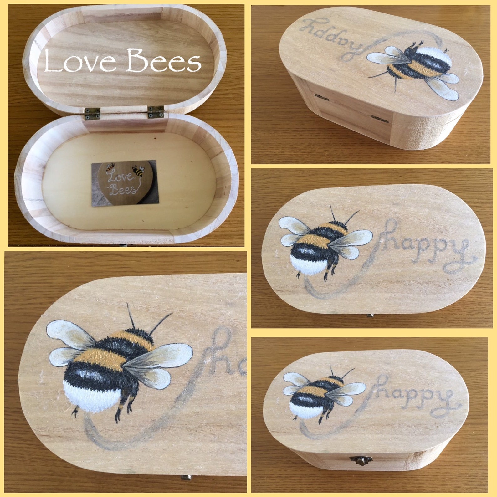 Love Bees Bumblebee Trinket Box choice of 5 - Etsy UK