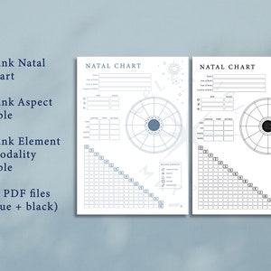 Blank Natal Chart Wheel: Astrology Birth Chart Worksheet (PDF) - Etsy