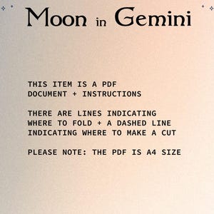 Moon in Gemini - Astrology Mini Zine - Cute, Deep, Insightful - DIY ...