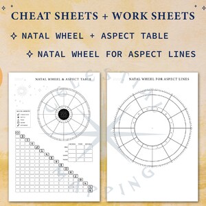 Astrology Cheat Sheets: Natal Chart Worksheets (printable PDF) - Etsy