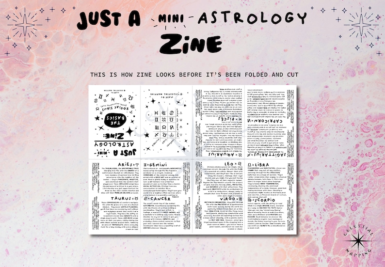 Astrology Zodiac Sign Mini Zine: DIY Basics (digital Product) - Etsy