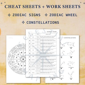 Astrology Cheat Sheets: Natal Chart Worksheets (printable PDF) - Etsy