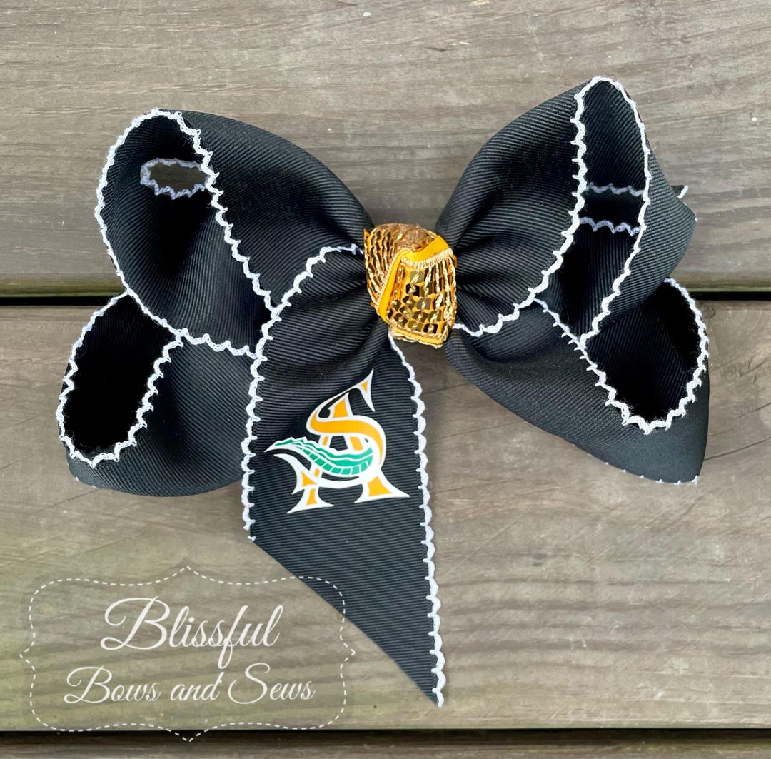STA Hair Bow-st Amant Gators Hair Bow-hair Bow-small Hair Bow-school ...
