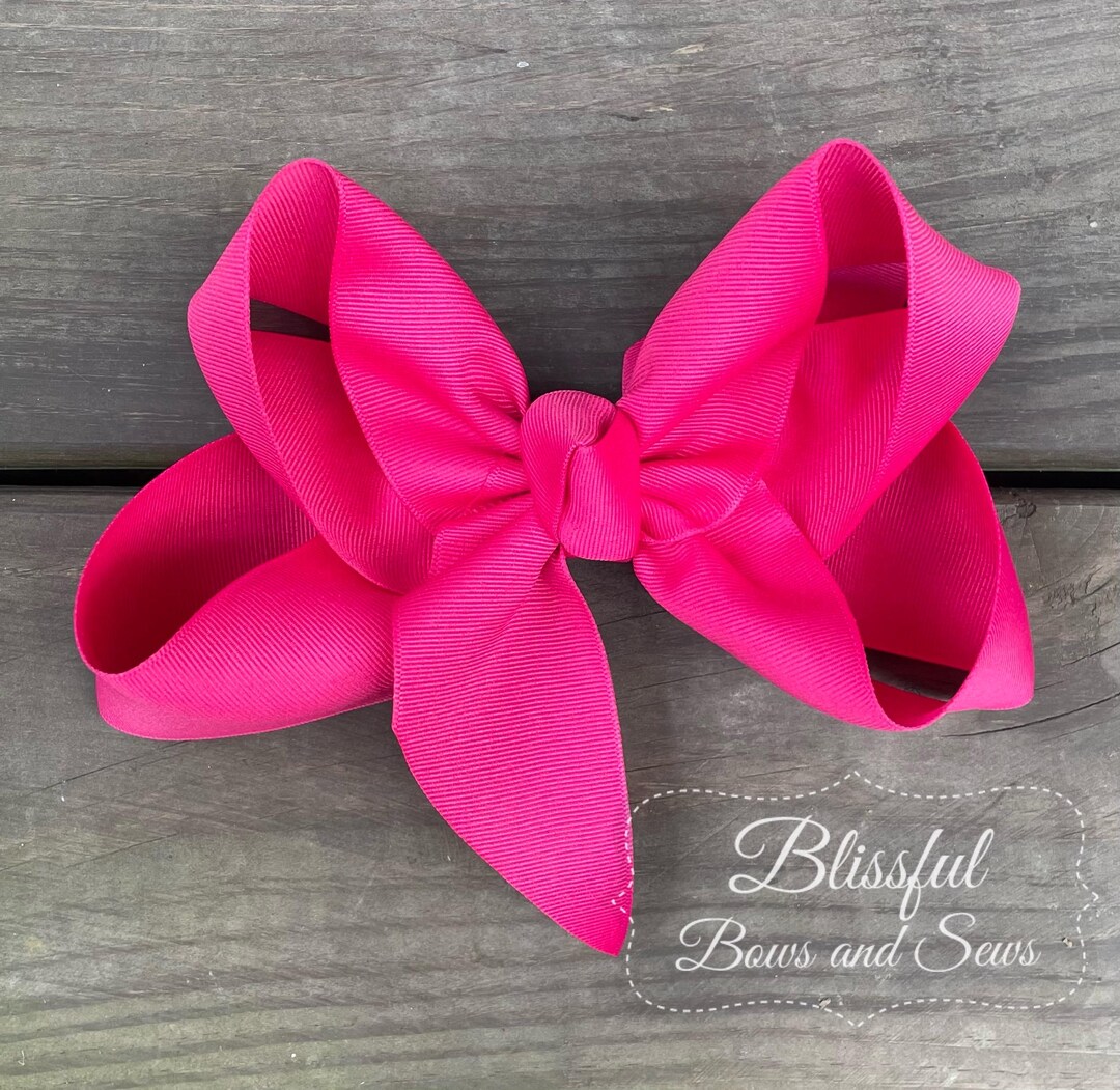 Shocking Pink Hair Bow-hair Bow-girls Hair Bow-hair Bows for Toddlers ...