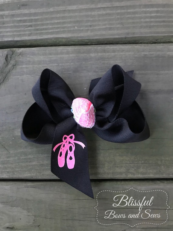 Dance Hair Bow-Ballet Dance Bow-Ballet Slippers Hair Bow-Small | Etsy